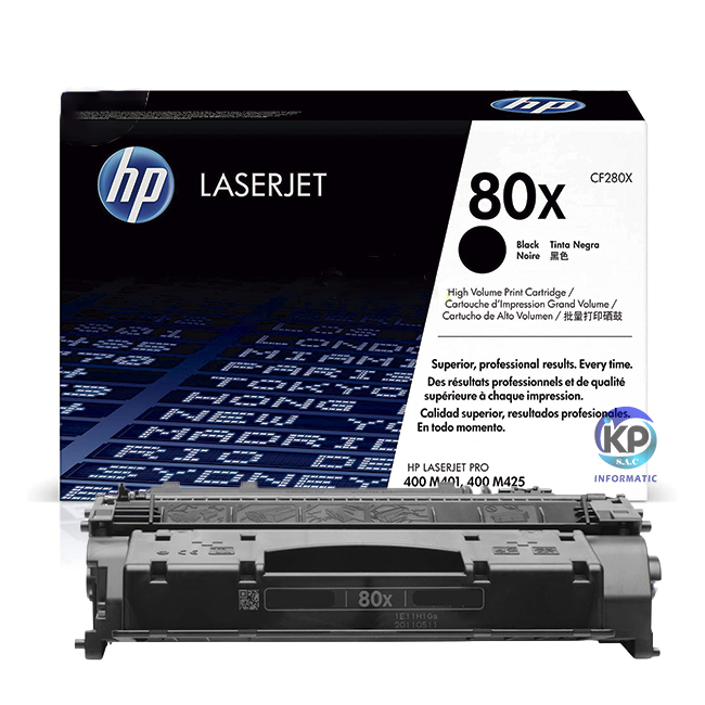 Toner HP 80X CF280X negro【 LaserJet M401N 】 ️
