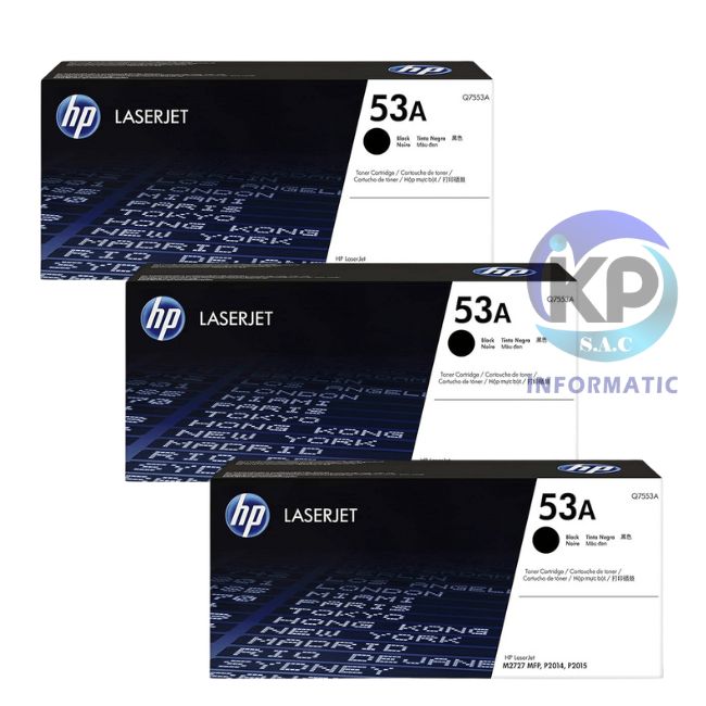 Toner HP 53A Q7553A negro【 LaserJet P2015 】 ️